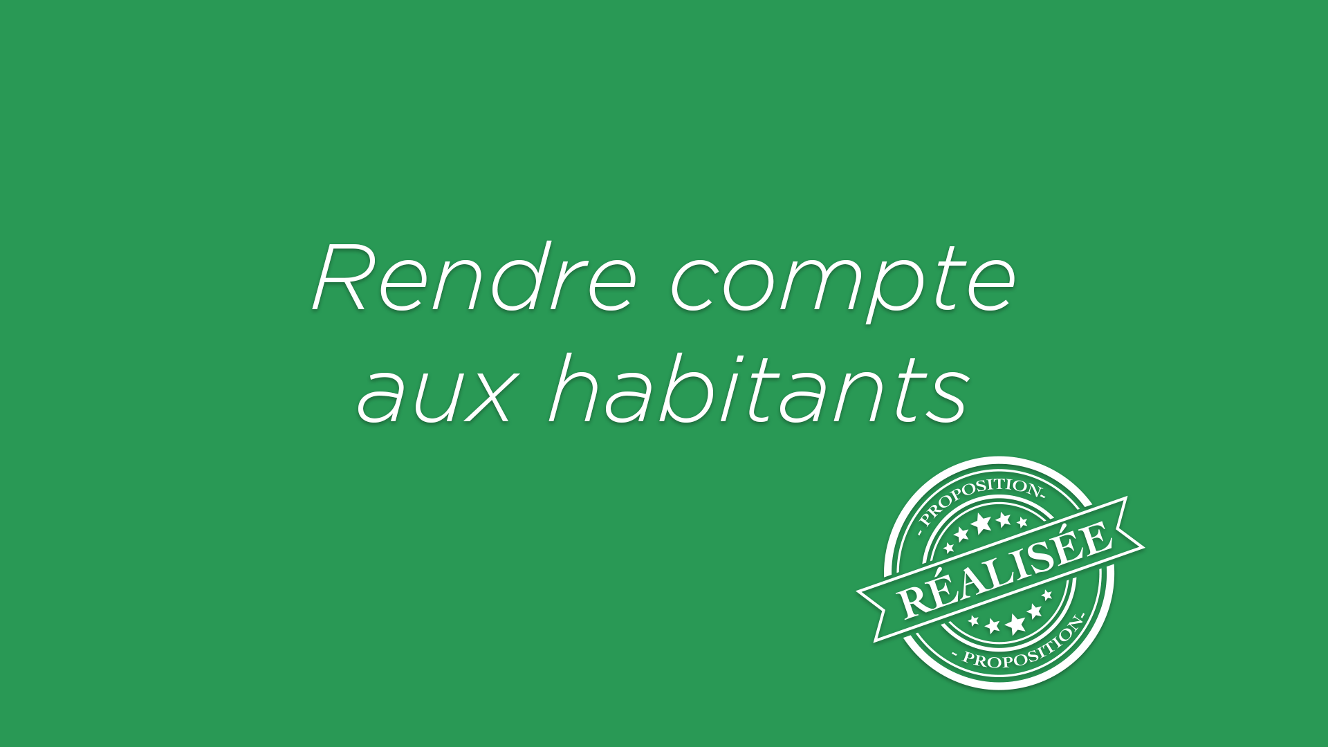 Rendre compte aux habitants - Générations Vernon